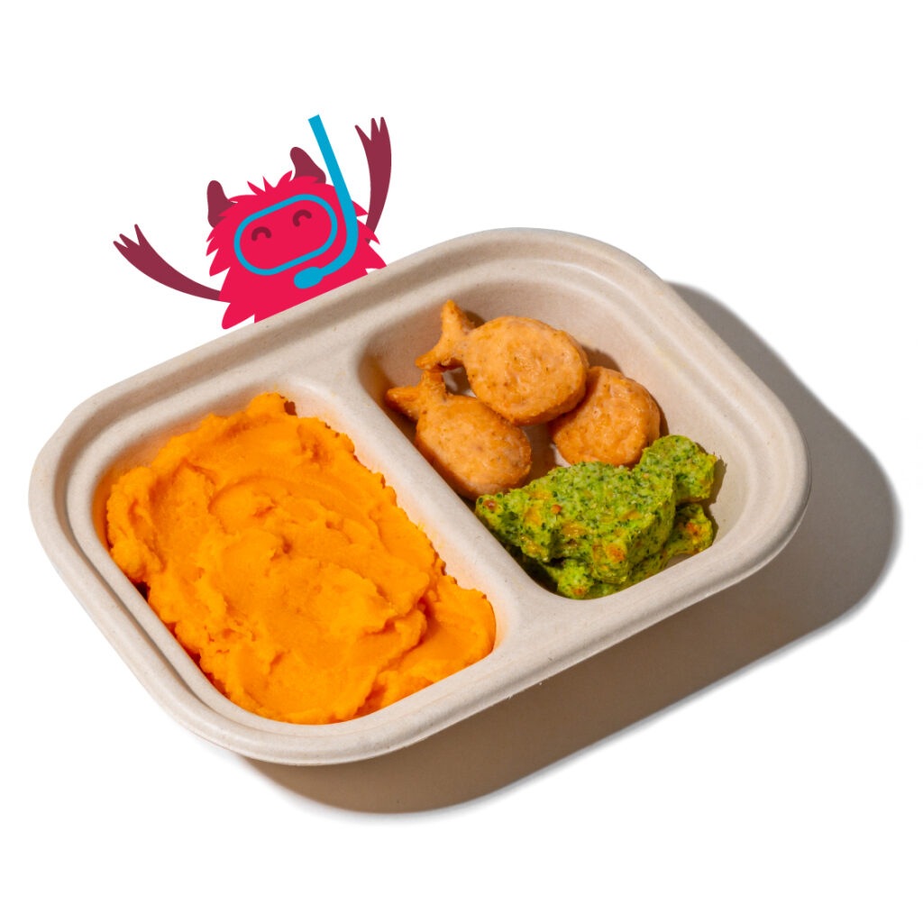 Comidas preparadas a domicilio -Bandejita de Salmón con puré de camote ...